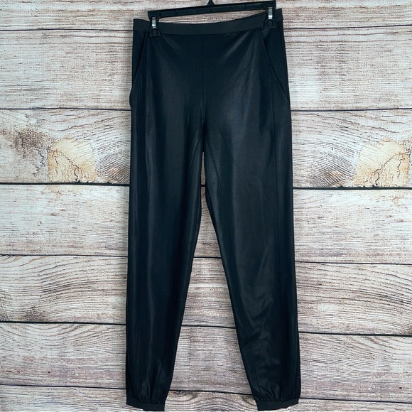 Zara | Pants & Jumpsuits | Zara Faux Leather Joggers | Poshmark